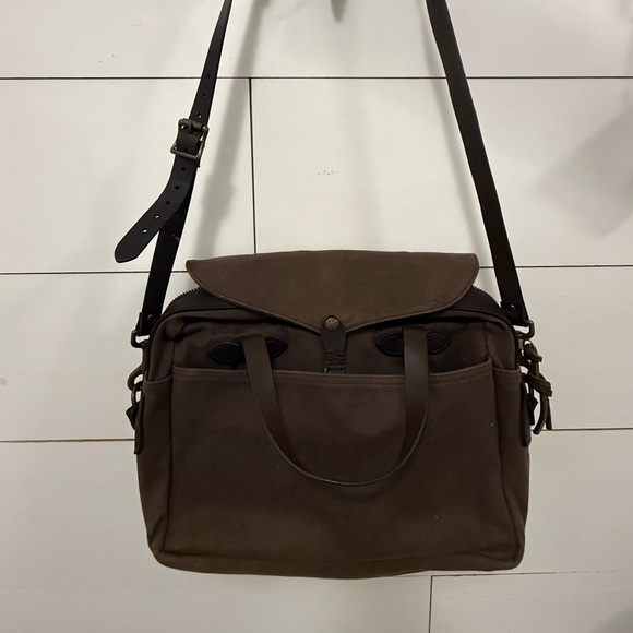Filson | Bags | Filson Vintage Rugged Twill 257 Large Briefcase Otter ...